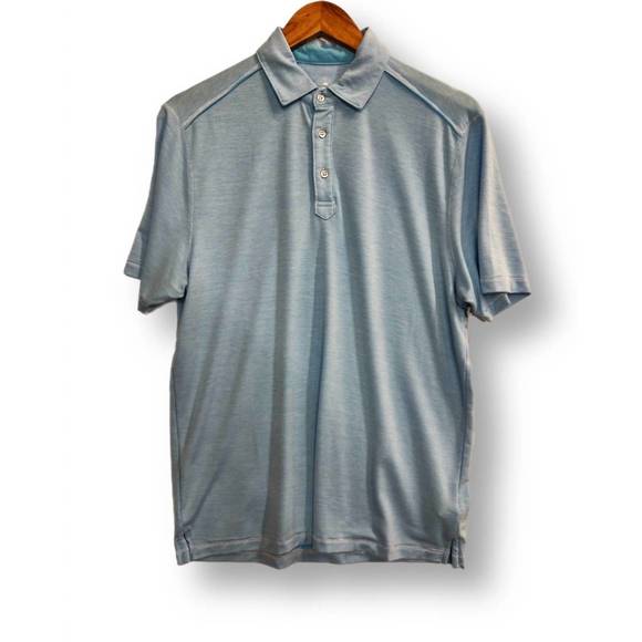 True Grit | Shirts | New True Grit Men French Terry Knit Polo In Turquoise | Poshmark